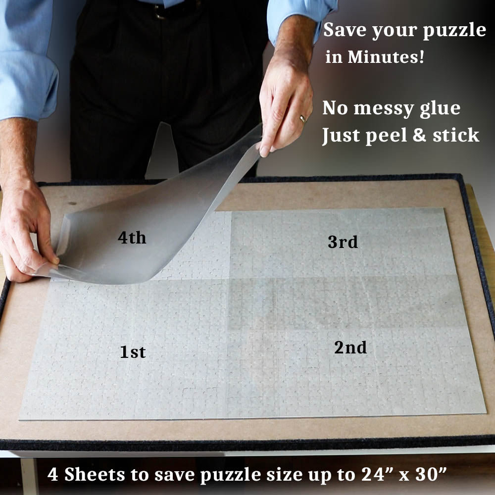 Puzzle Glue Sheets Extra Large & Thick Puzzle Savers - 20 Sheets ...